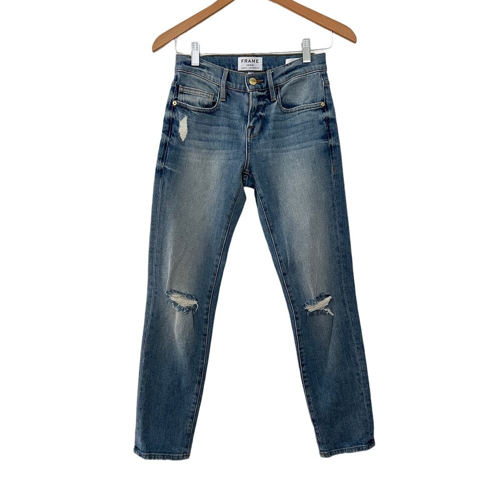 Frame Denim Womens Le Boy Jeans Denim Blue Size 23 - Gem